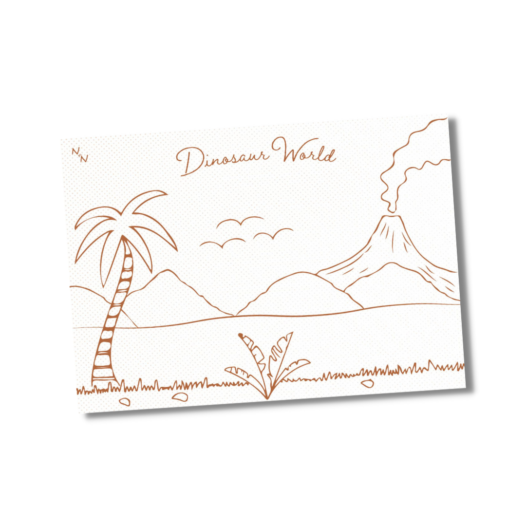 Dinosaur World Colouring In Sheet – Nestling and Nook